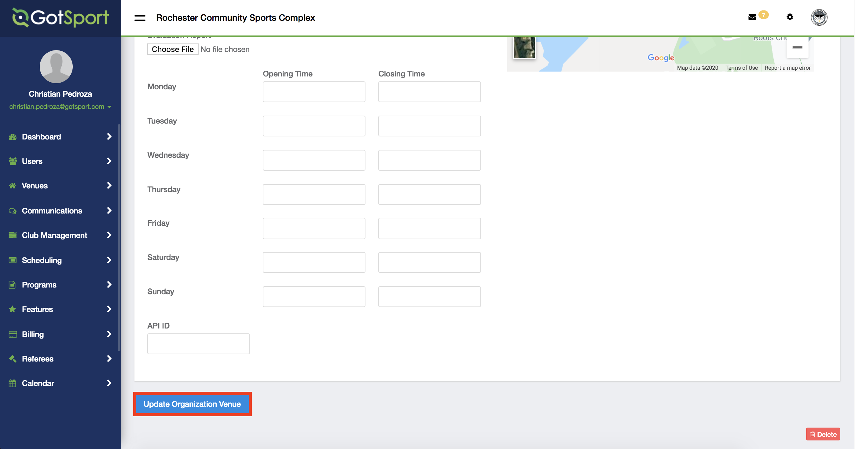 How To Update Venue Settings